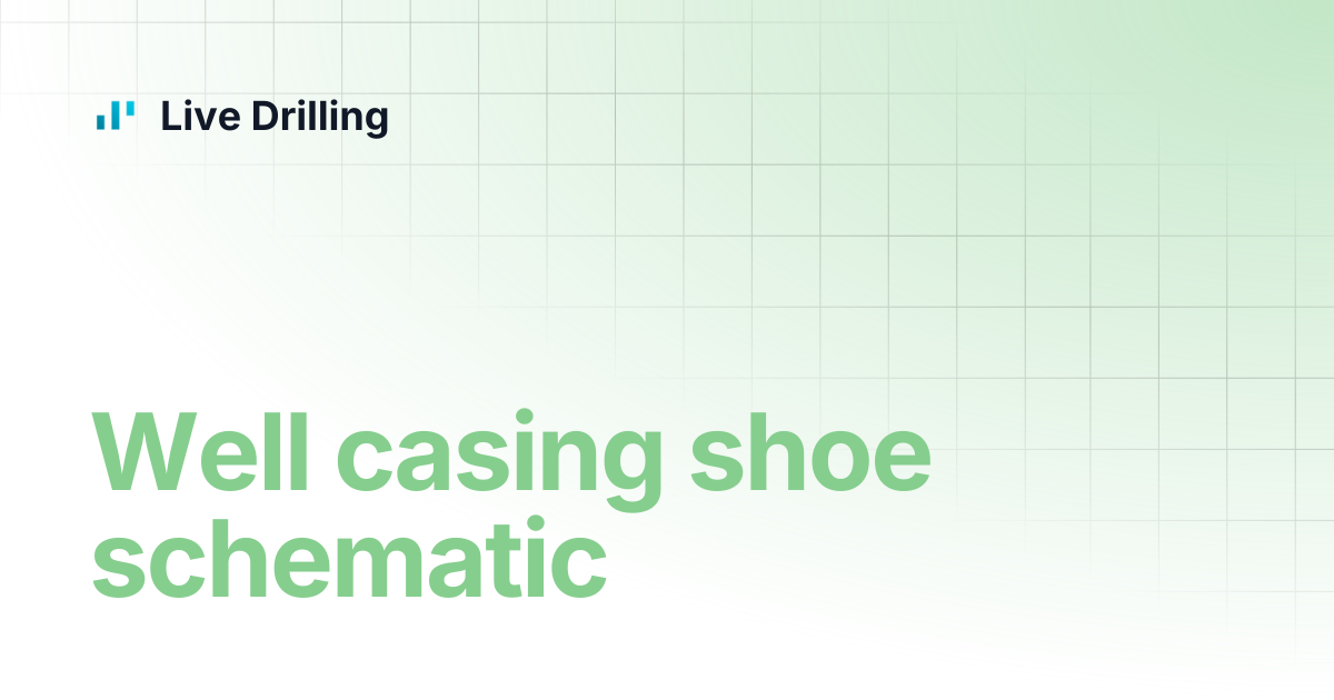 Well casing shoe schematic | Live Drilling
